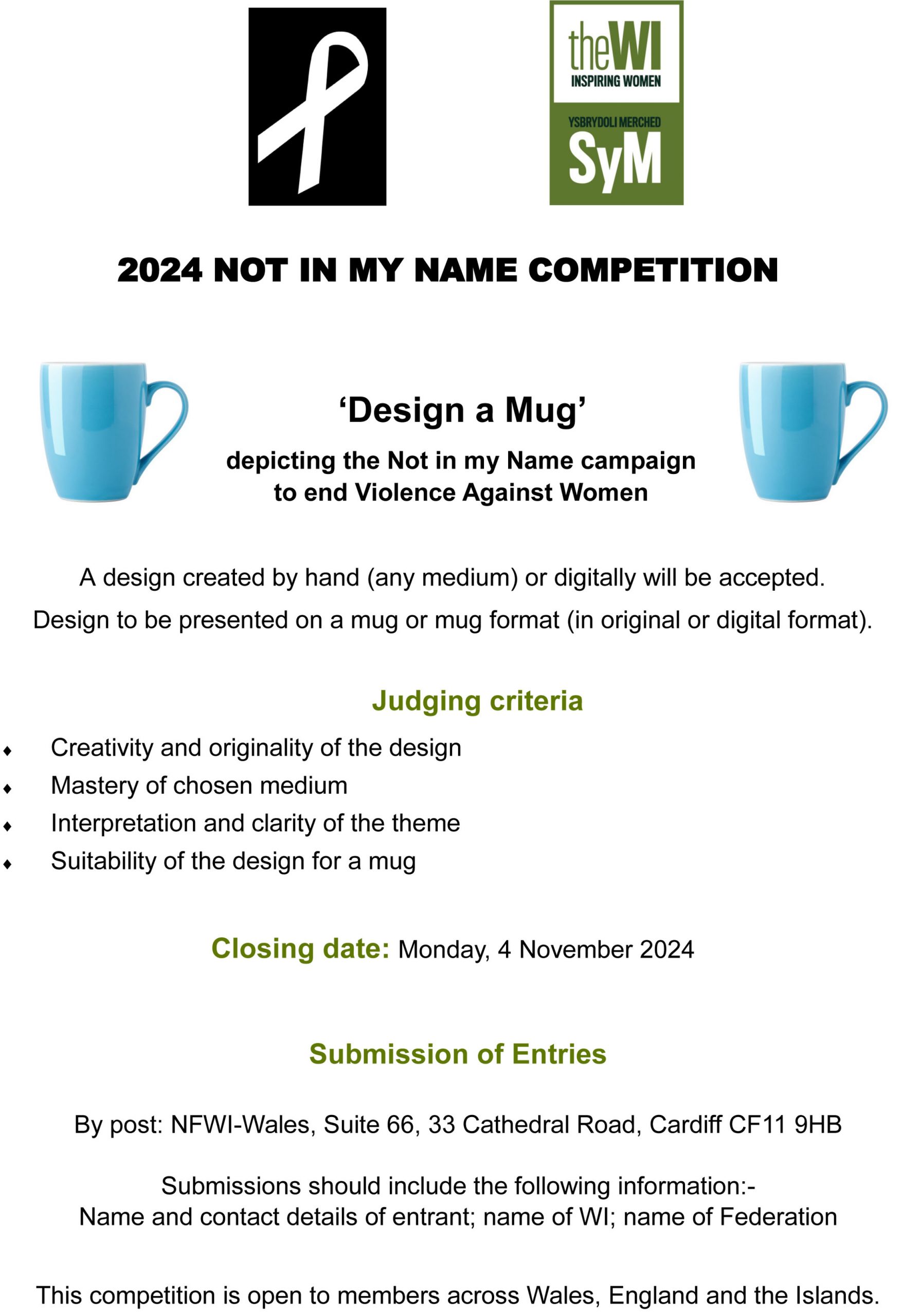 2024 Not In My Name Competition – CORNWALL FEDERATION OF WOMEN'S INSTITUTES
